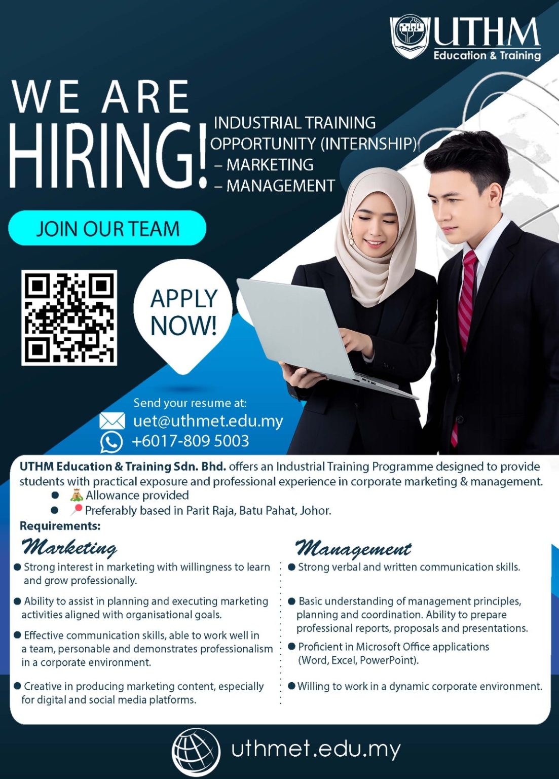 Internship Programme - UTHM EduTrain